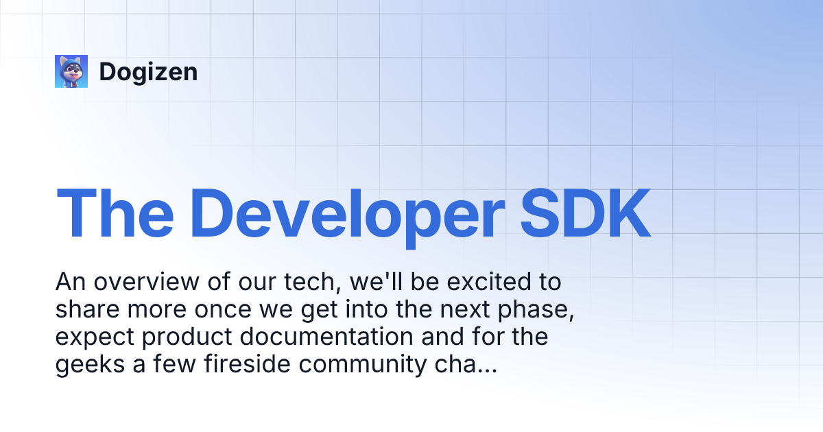 The Developer SDK | Dogizen